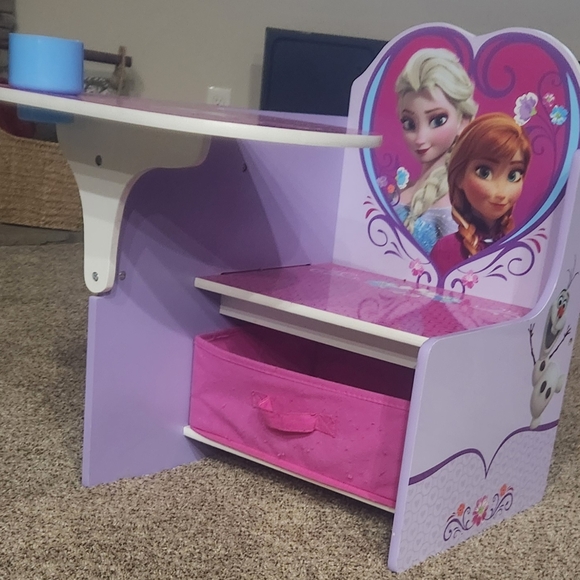 Disney | Toys | Disney Frozen Kids Desk Purple And Pink | Poshmark